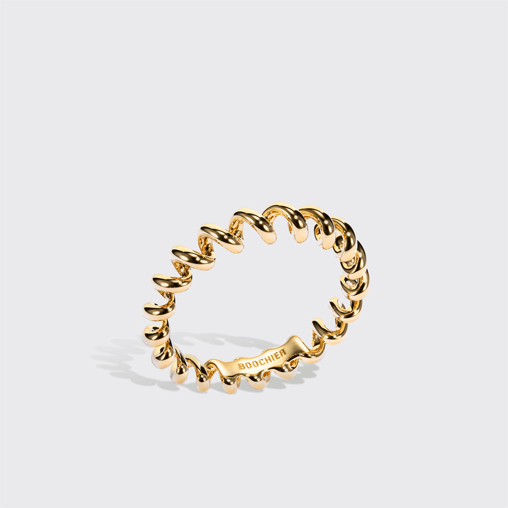MINI YELLOW GOLD SLINKEE RING – Boochier