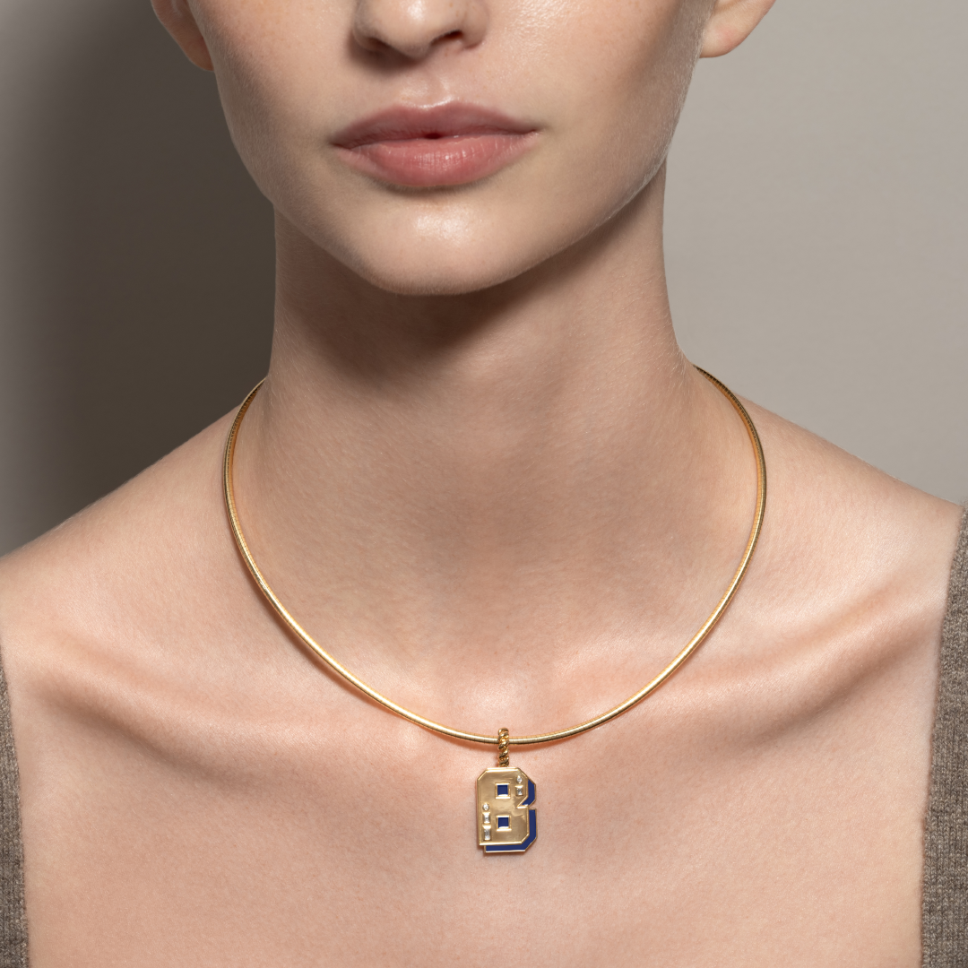 JUMBO LAPIS NOSTALGIA LETTER PENDANT – Boochier
