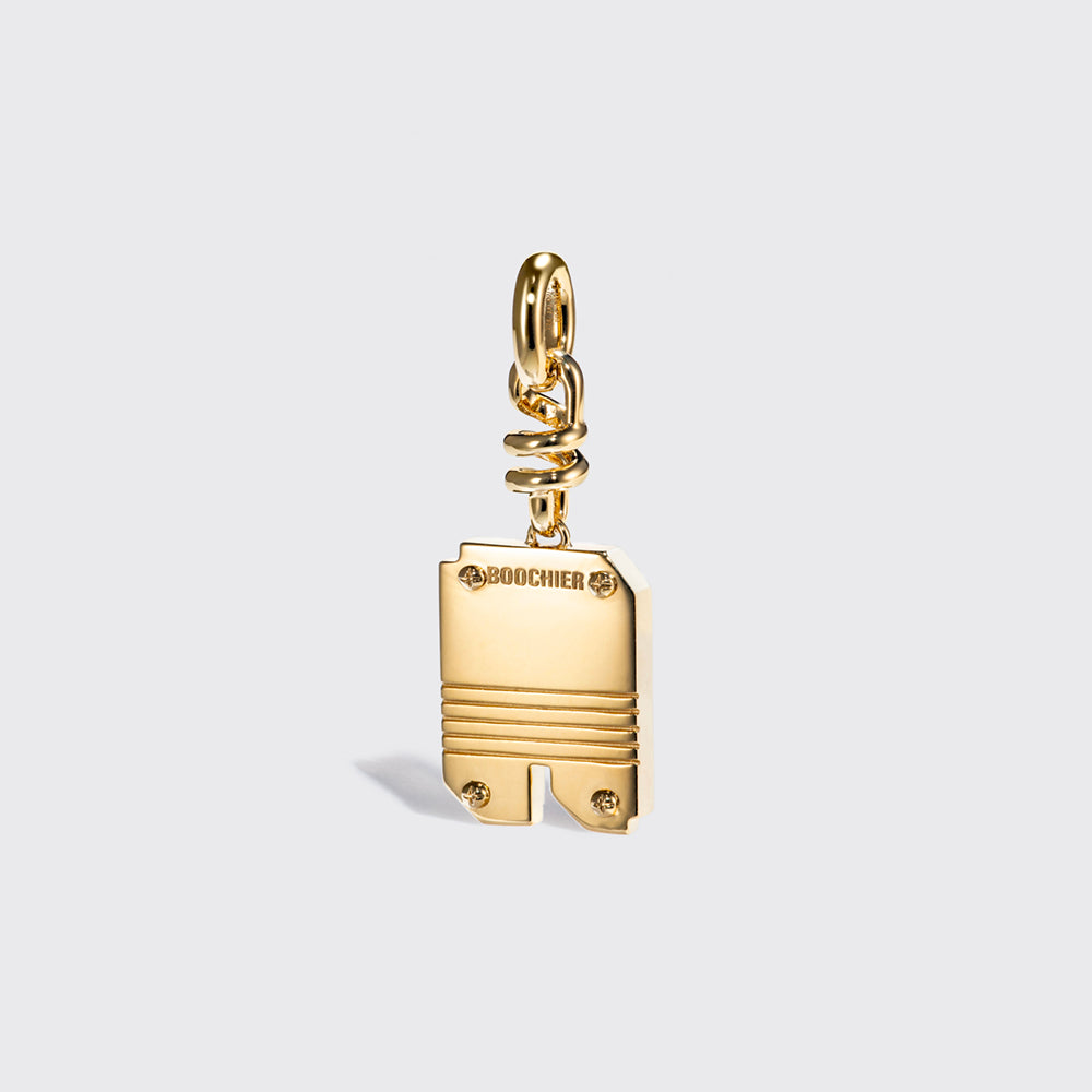 WHITE MOTHER OF PEARL NOSTALGIA LETTER CHARM – Boochier