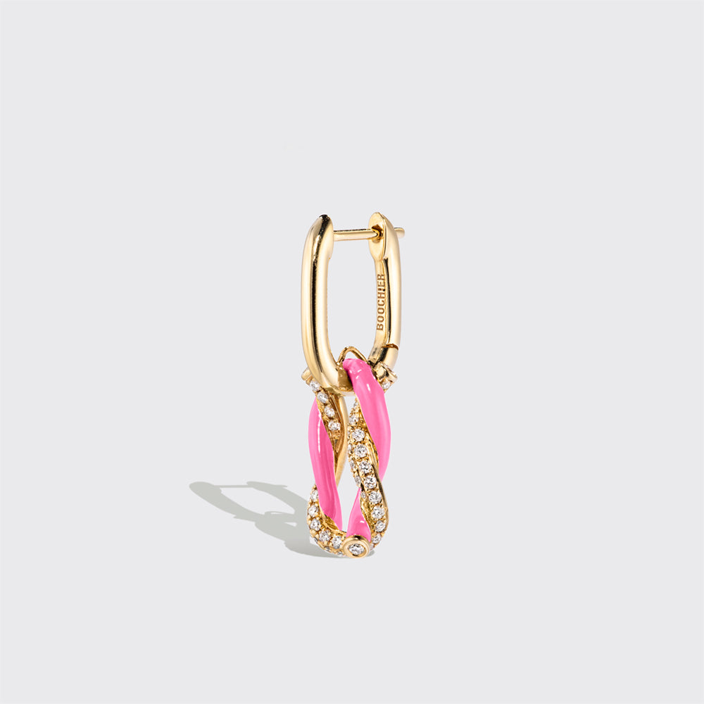 HOT PINK FRUIT HOOPS MONO EARRING – Boochier