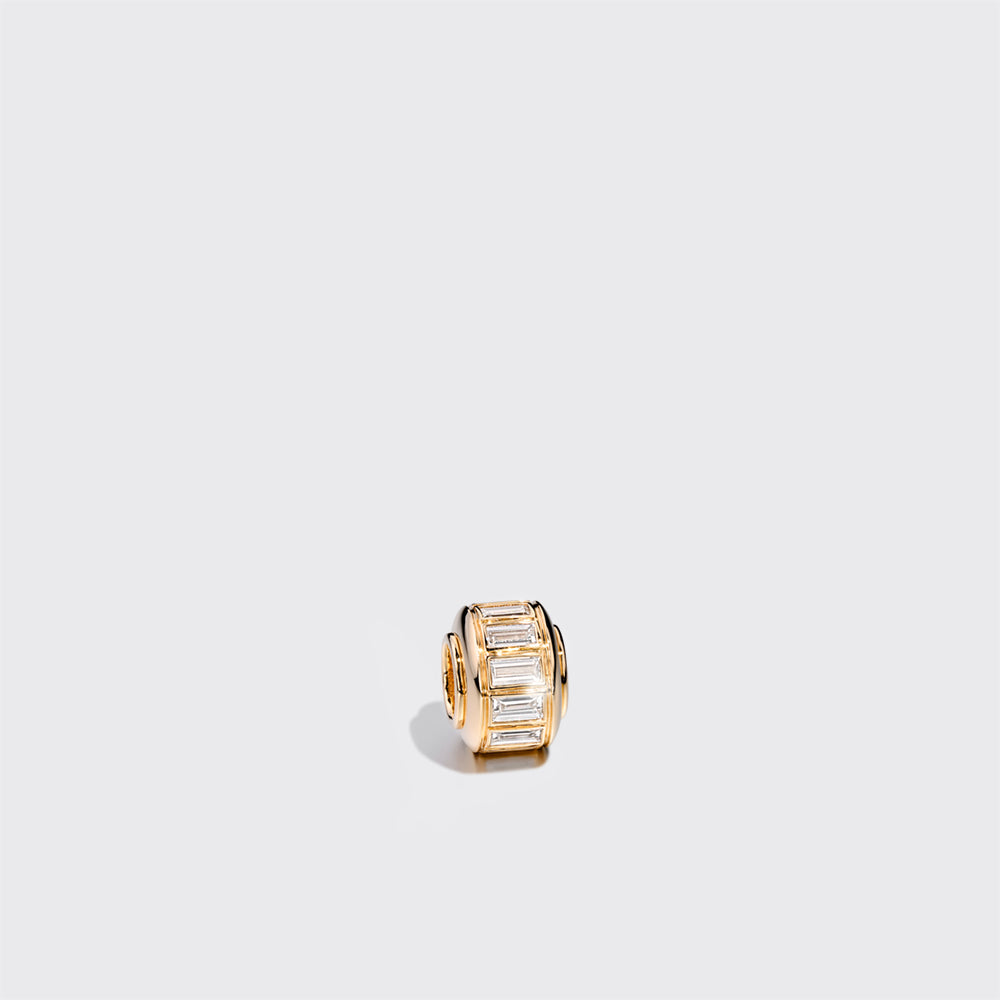 YELLOW GOLD FULL BAGUETTE DIAMOND SPACER CHARM – Boochier