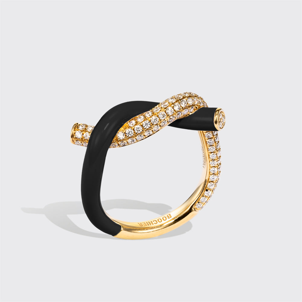 BLACK FRUIT HOOPS DIAMOND RING – Boochier