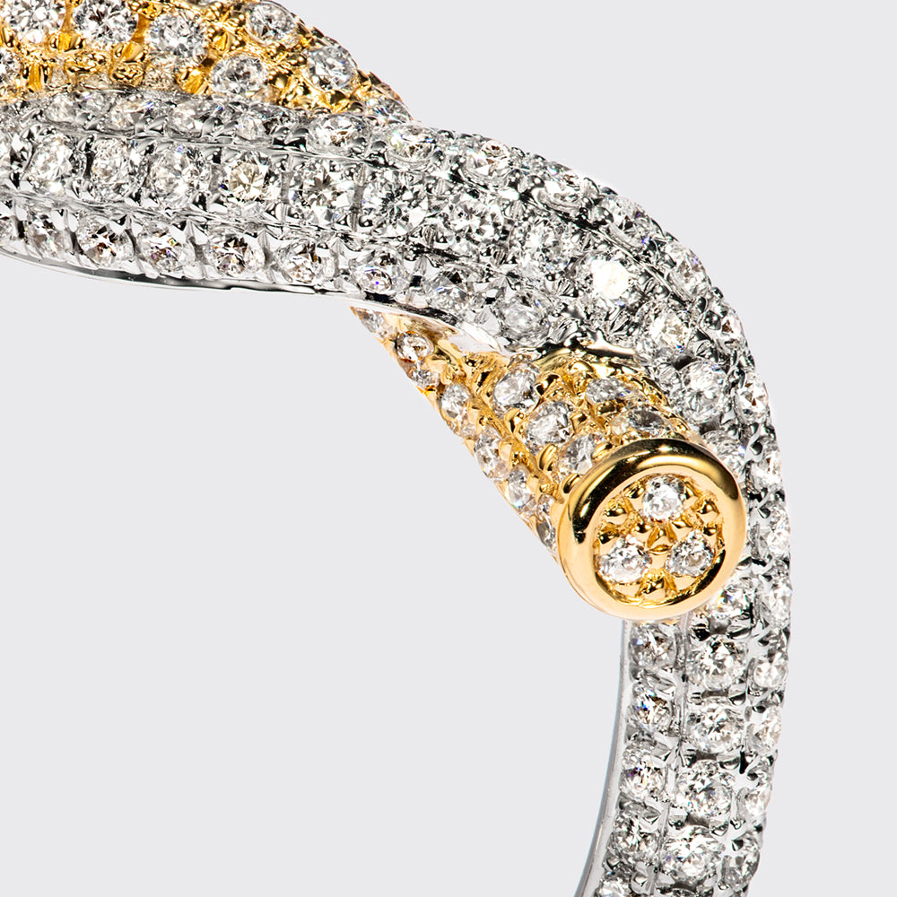 YELLOW GOLD-WHITE GOLD DIAMOND TIES RING – Boochier